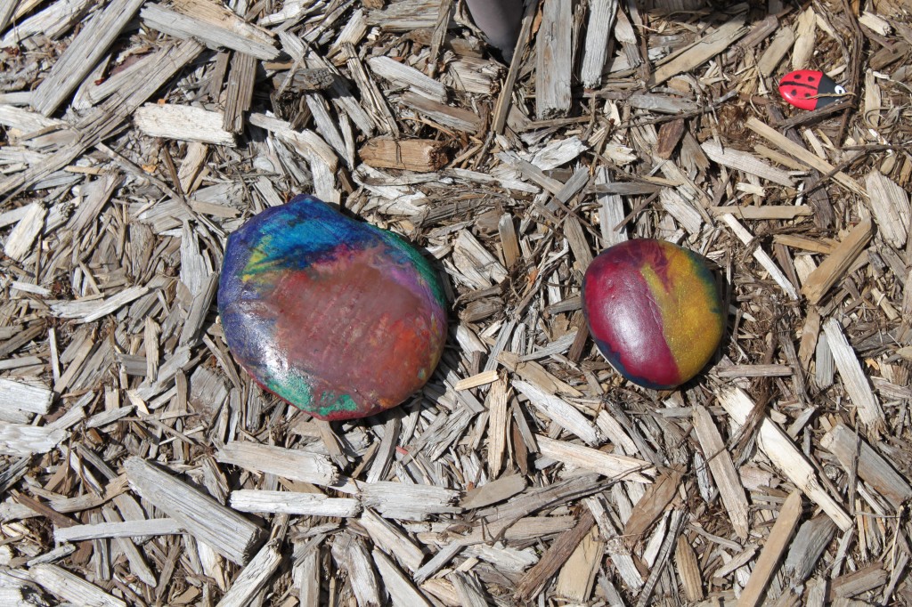 Hot Rock Melted Crayon Art