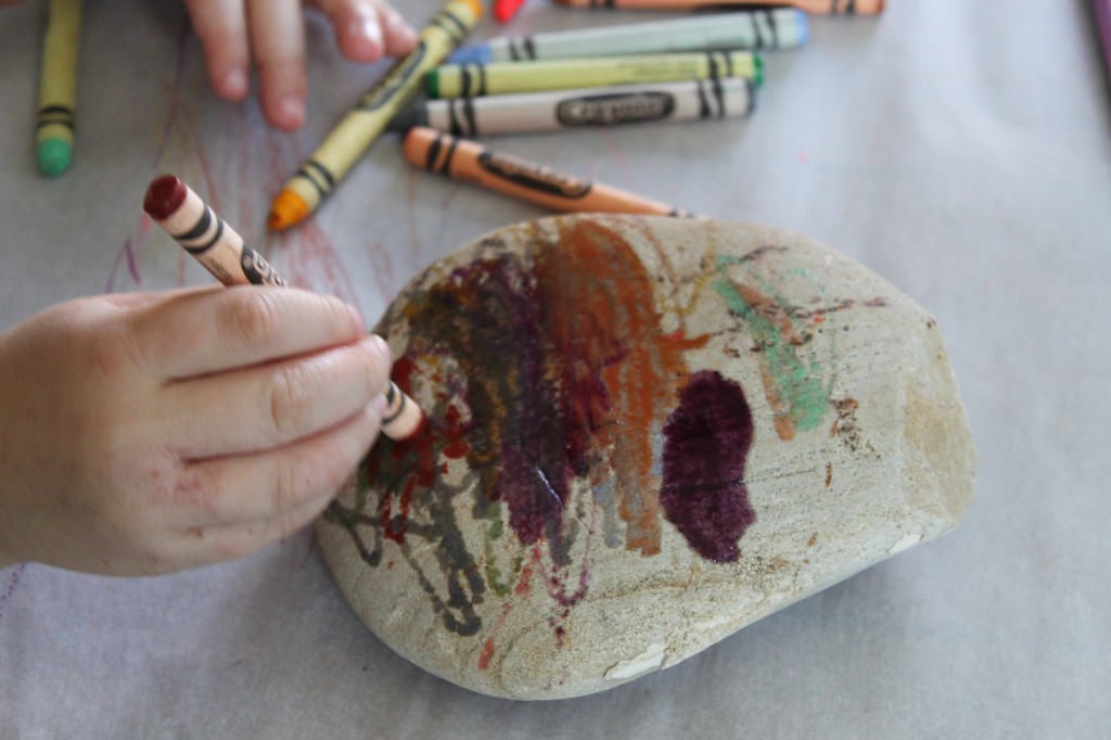 Hot Rock Melted Crayon Art