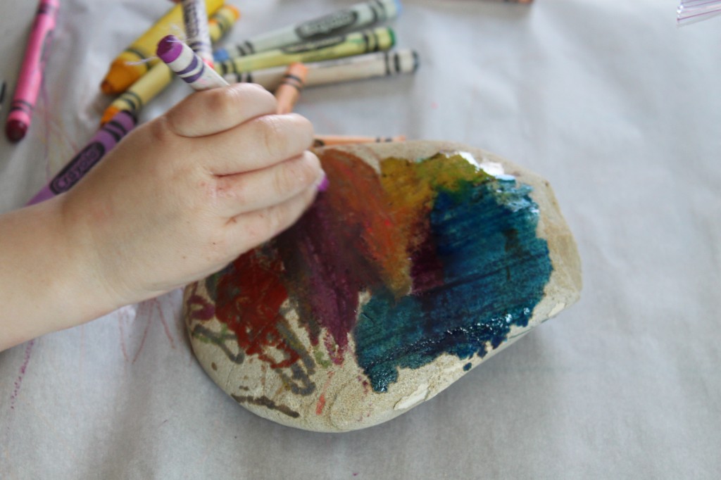 Hot Rock Melted Crayon Art