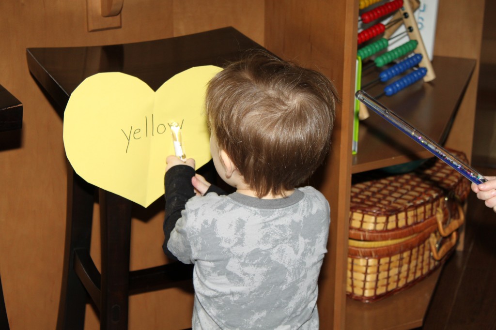 Valentine's Day Colour Words Game
