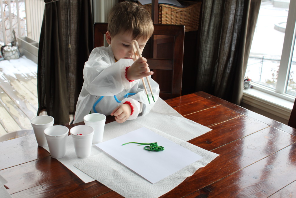 Spaghetti Worm Painting