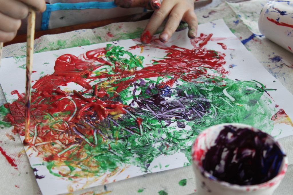 Spaghetti Worm Painting