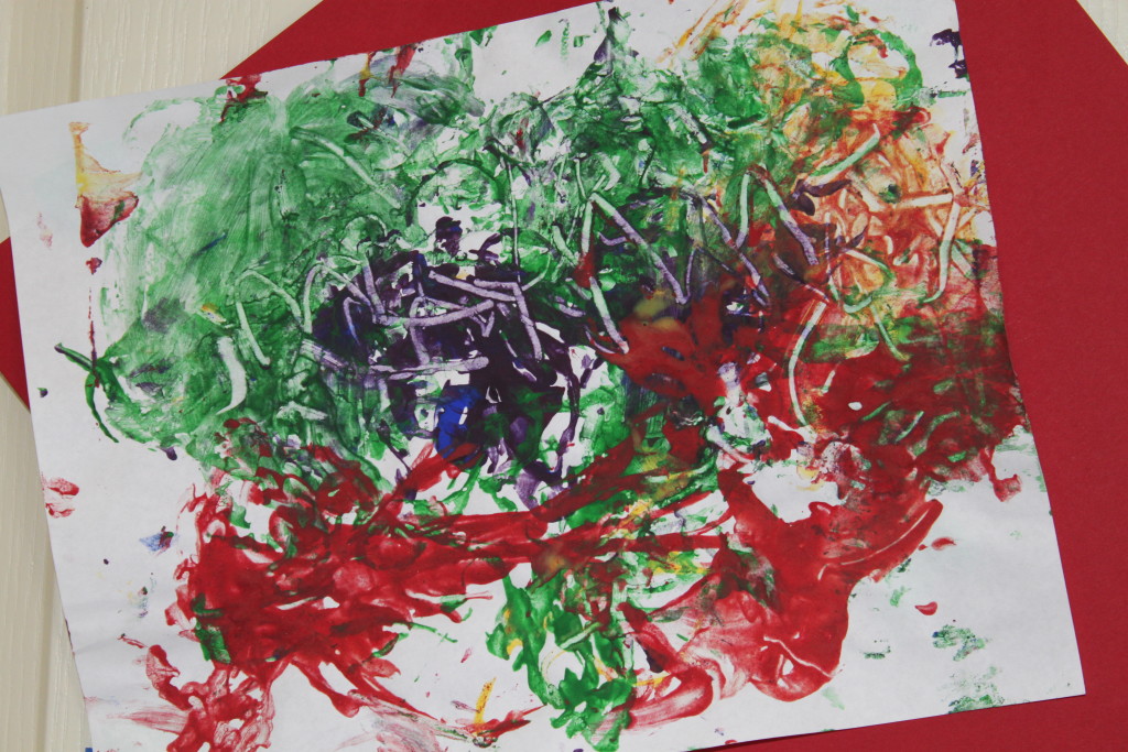 Spaghetti Worm Painting