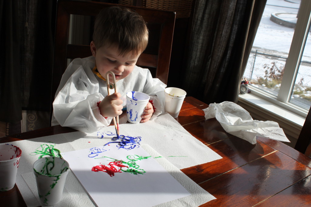 Spaghetti Worm Painting