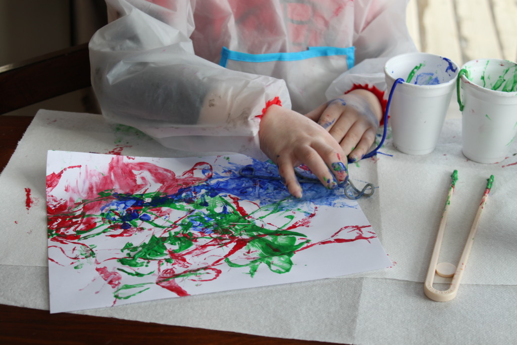 Spaghetti Worm Painting